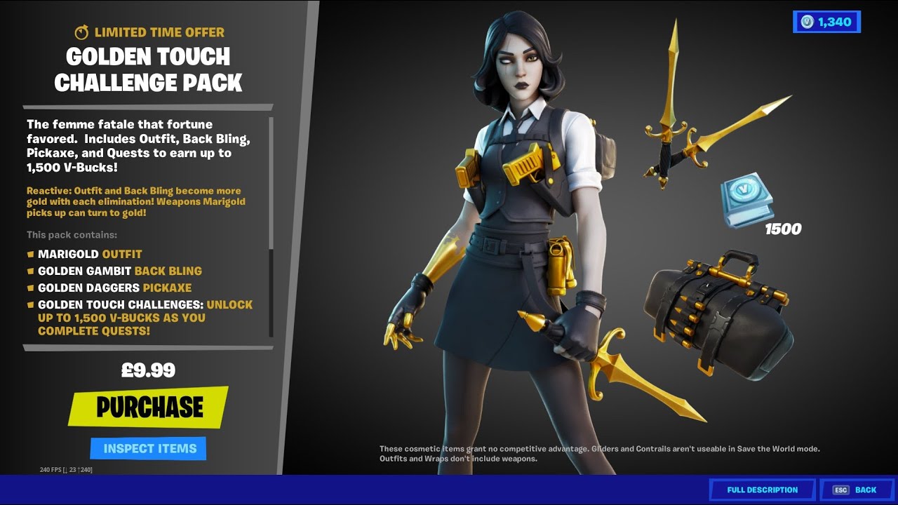 FEMALE MIDAS MARIGOLD SKIN RELEASE DATE in Fortnite Item Shop! (Golden ...