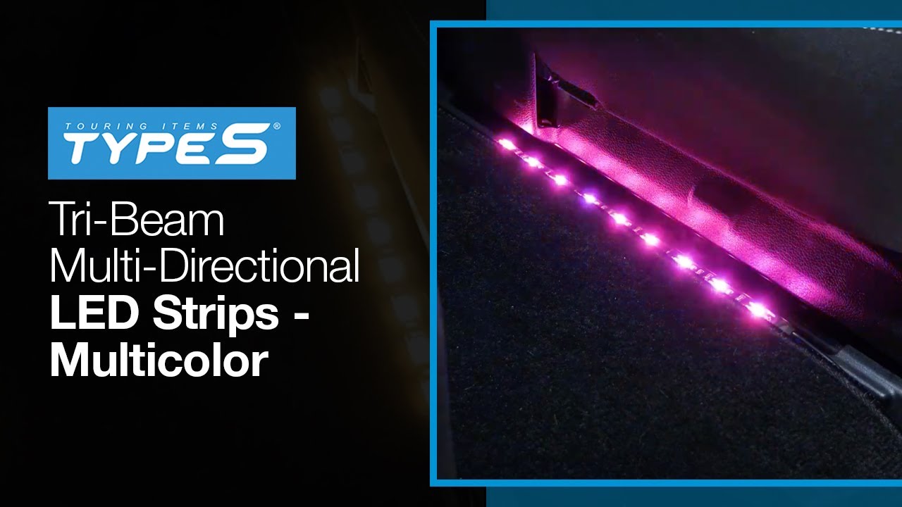TYPE S Tri-Beam Multi-Directional LED Strips - Multicolor - YouTube