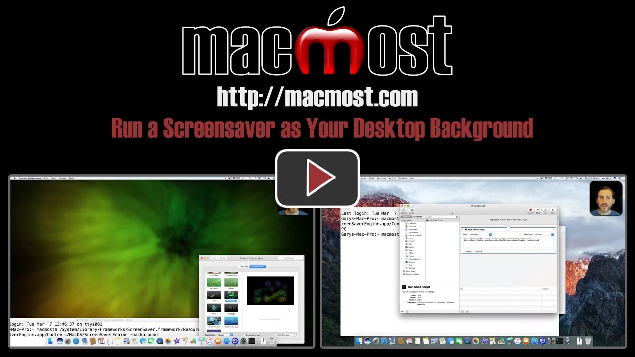 Run a Screensaver as Your Desktop Background (#1356) - YouTube