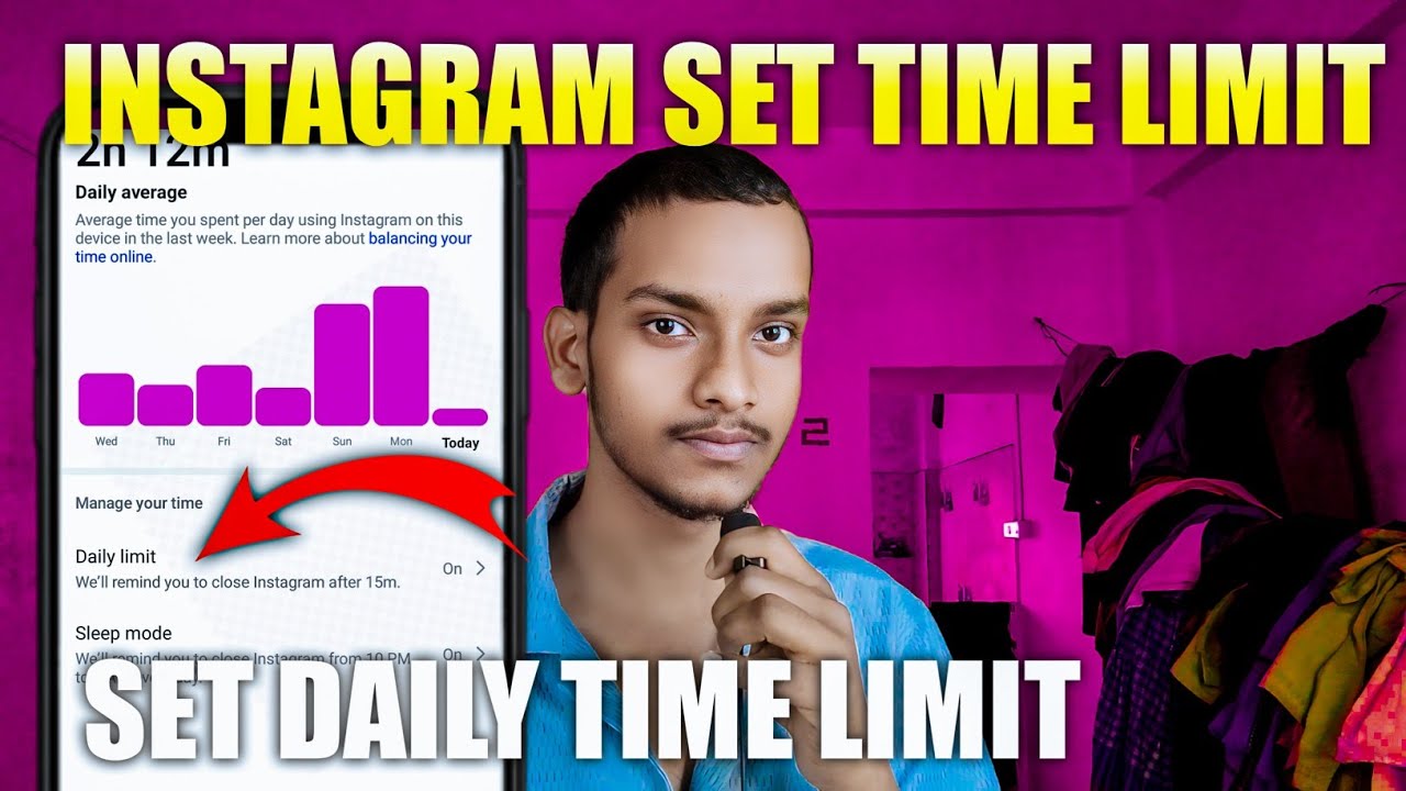 Instagram par time limit kaise lagaye | how to set daily time limit on ...
