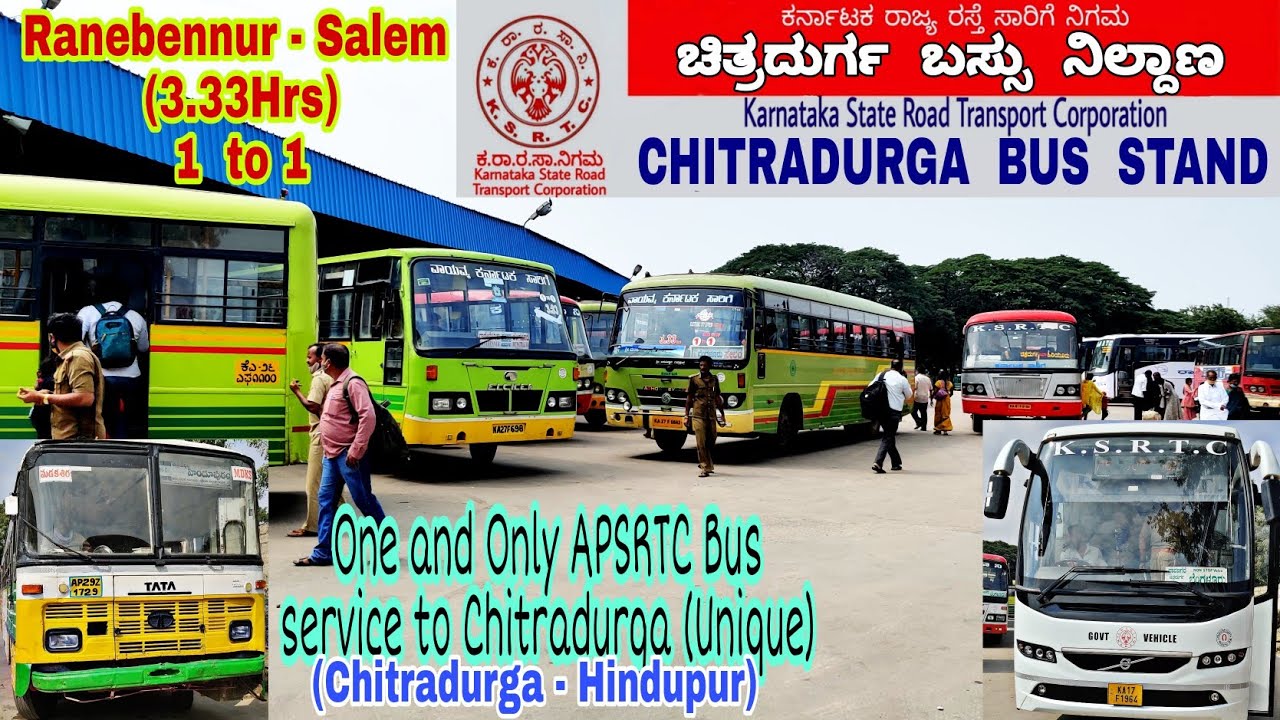 Chitradurga KSRTC Bus Stand | Unique APSRTC Bus | Rare Routes | KSRTC ...