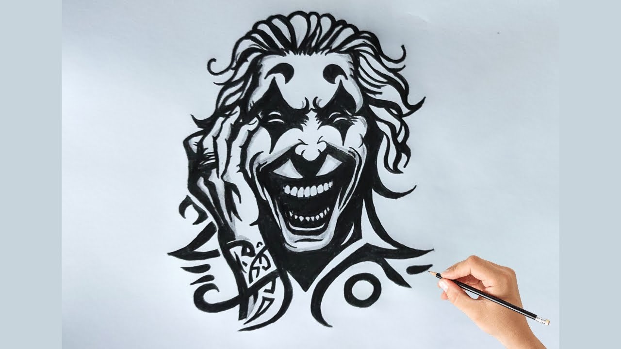 Joker Drawing | Joker Sketch | The Clown Prince of Crime Drawing ...