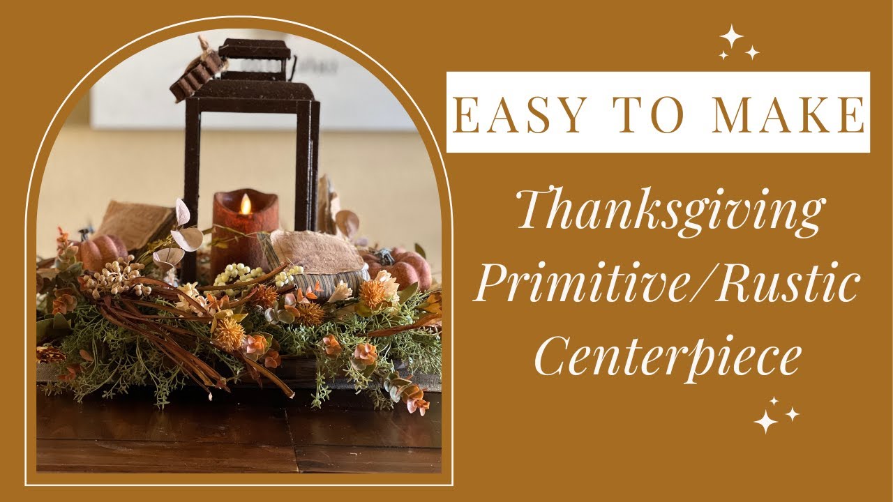 How to make an Easy Thanksgiving Centerpiece on a Budget using Thrifted ...