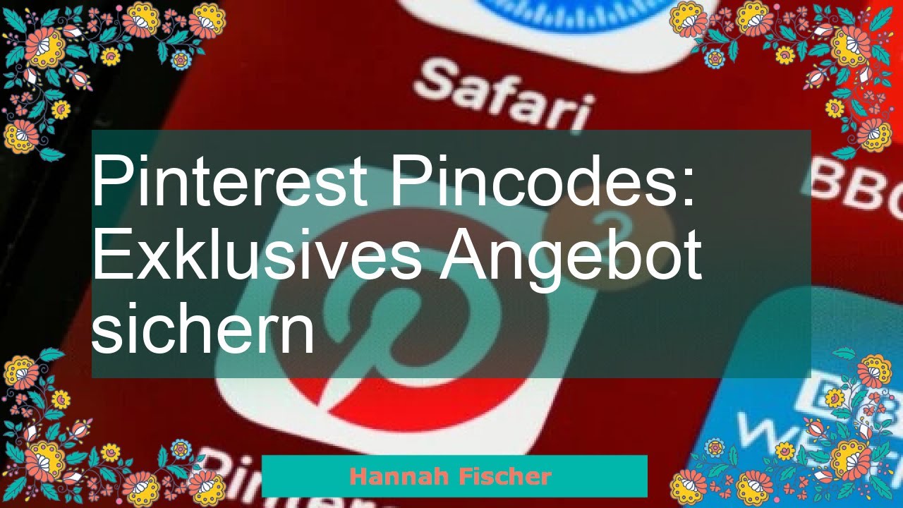 Pinterest Pincodes: Exklusives Angebot sichern - YouTube