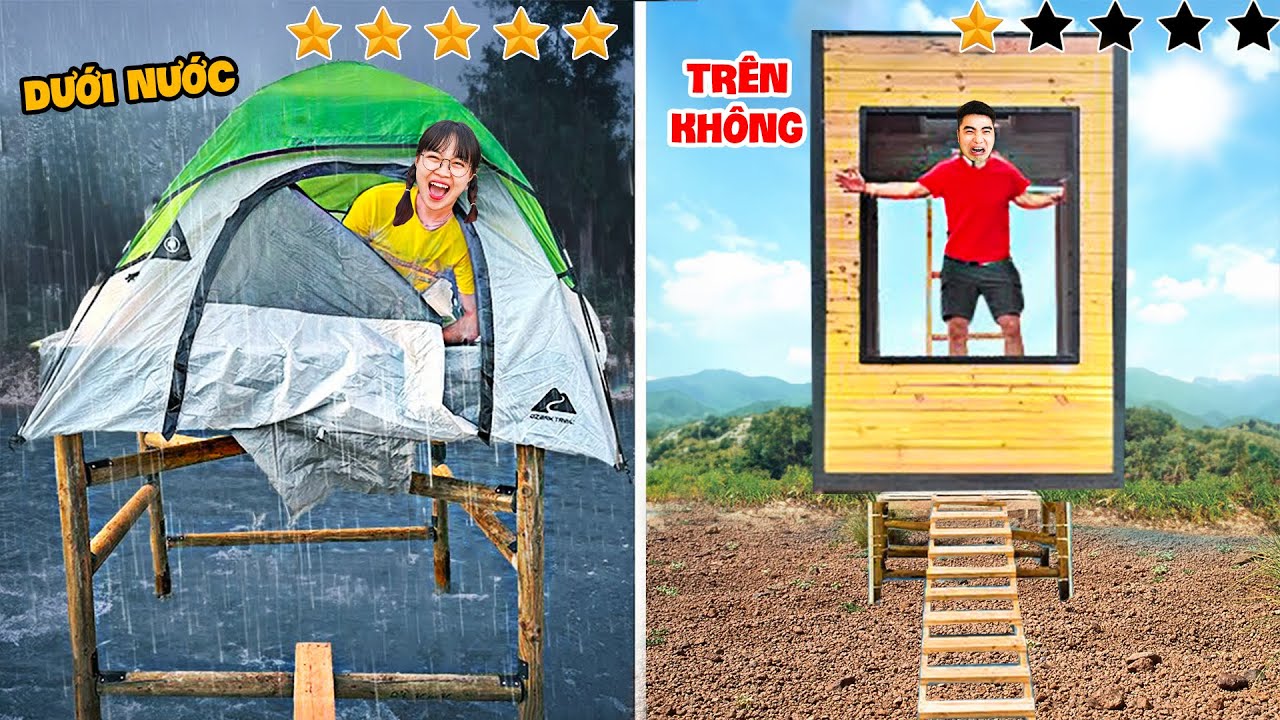 Hà Sam Thử Thách Sống Ở Nhà Trên Không Và Nhà Trên Mặt Nước - Cắm Trại ...