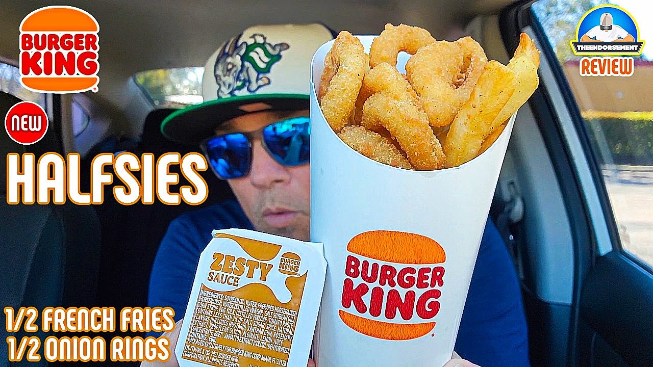 Burger King® Halfsies Review! 🧅🍟 | Half Onion Rings & Half French Fries | theendorsement - YouTube