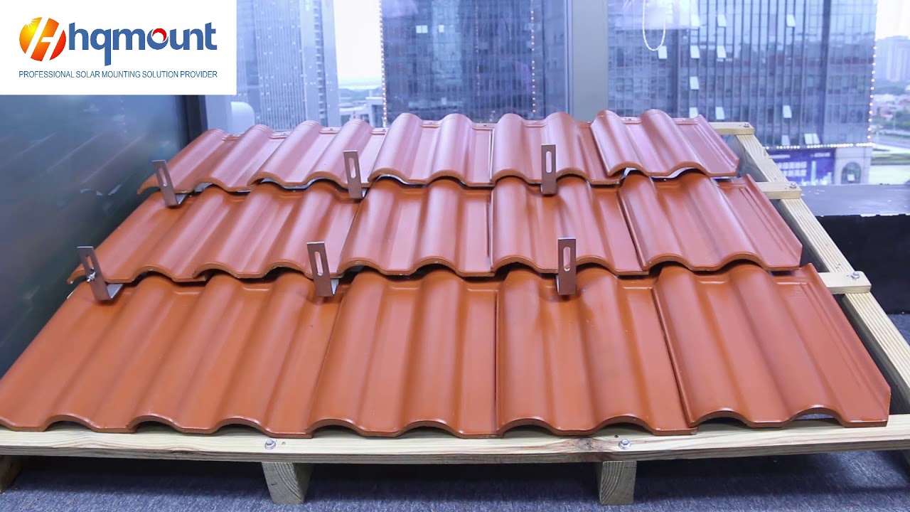 Solar mounting kit installation for roman tile - YouTube
