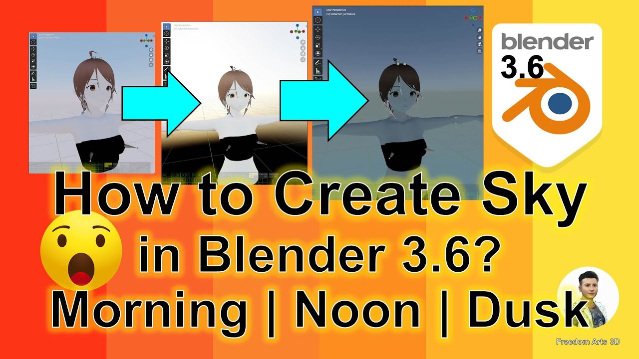 How to Create Sky in Blender 3.6 - Morning | Noon | Dusk - Tutorial ...