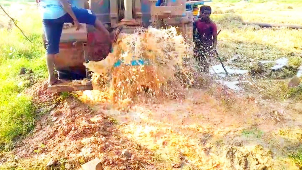 Tube Well Boring Machine Full Water Source || Triveni Rock borewell ...