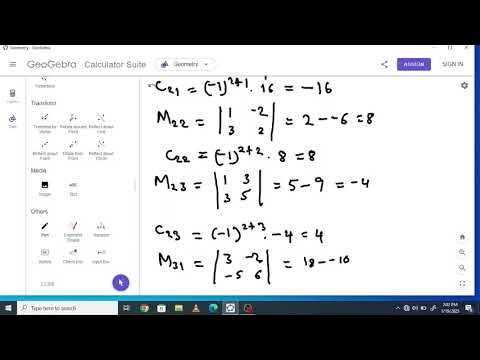 Finding the inverse of a matrix using cofactor method - YouTube