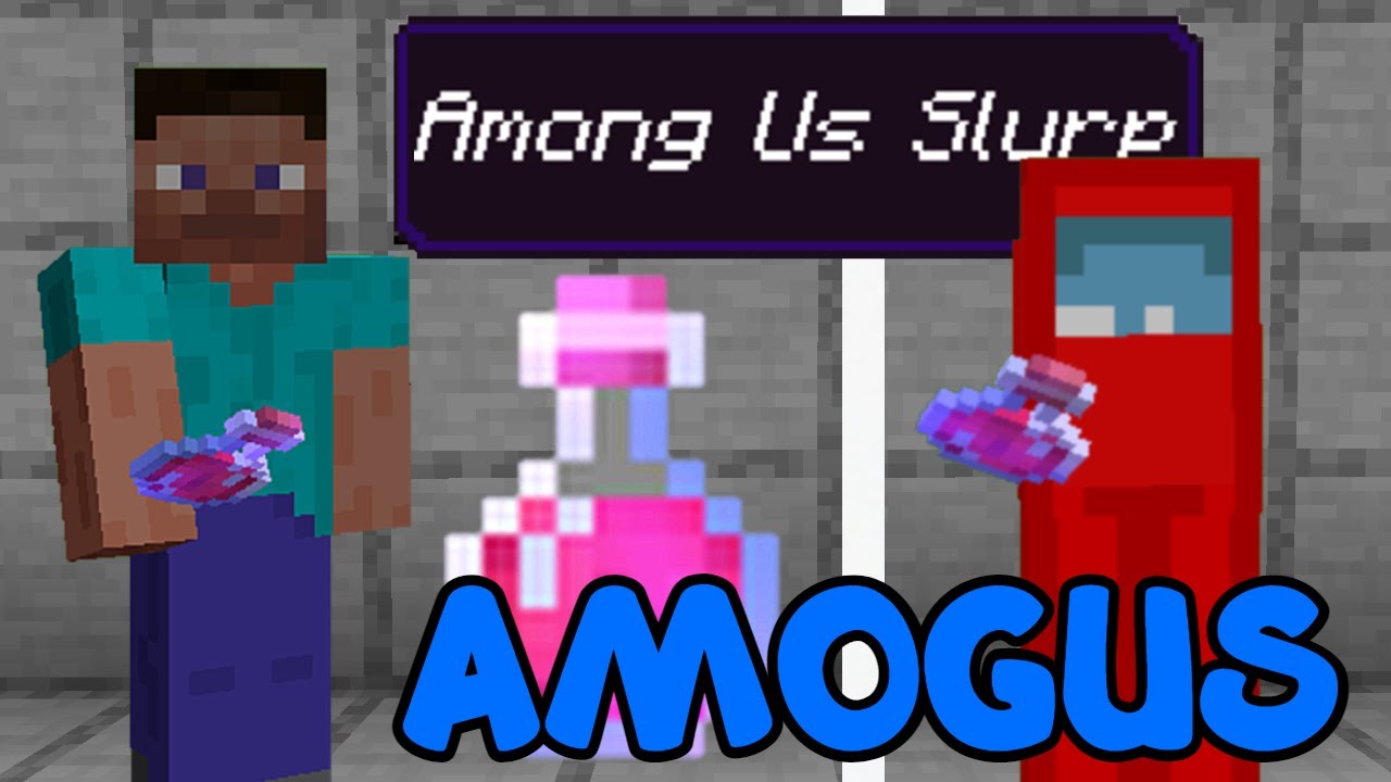 do NOT drink AMONG US potion in MINECRAFT *turned into AMOGUS* - YouTube
