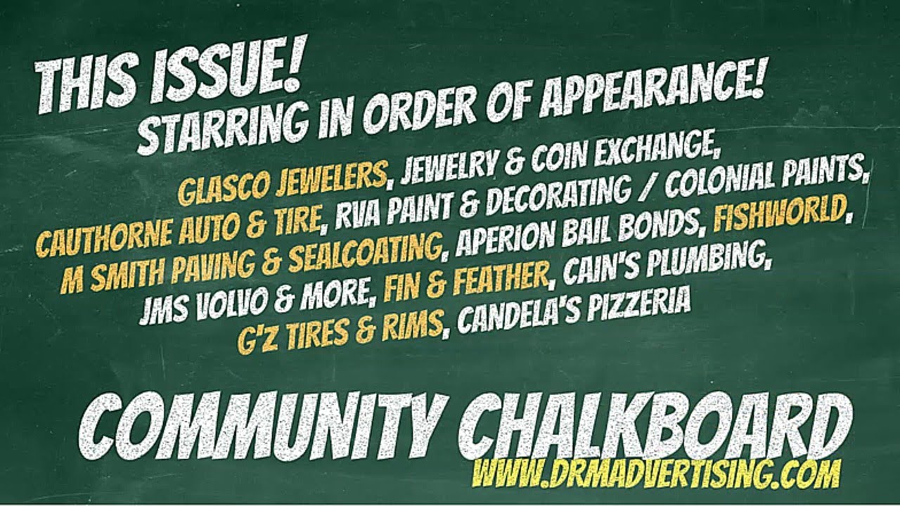 Hanover County, VA Edition The COMMUNITY CHALKBOARD! A DRM Video ...