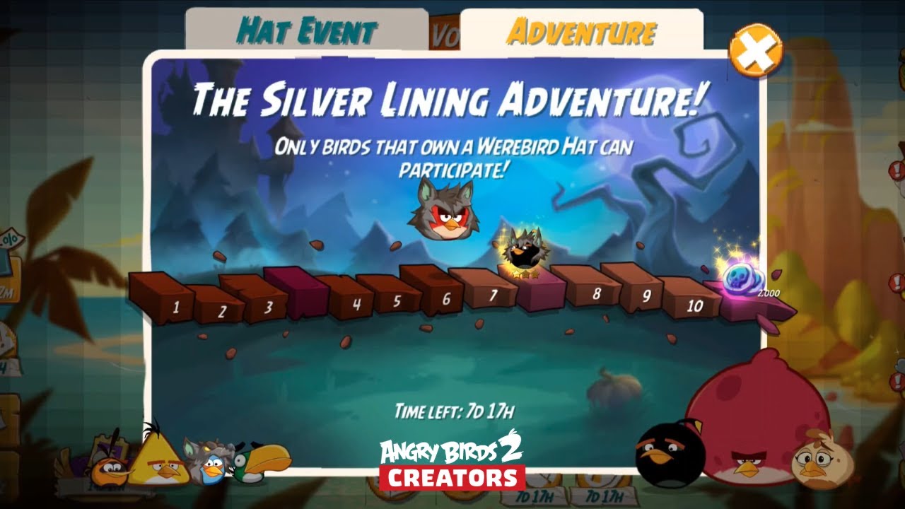 The Silver Lining Adventure level 1 - 6 Red and Blues Werebird Hats ...