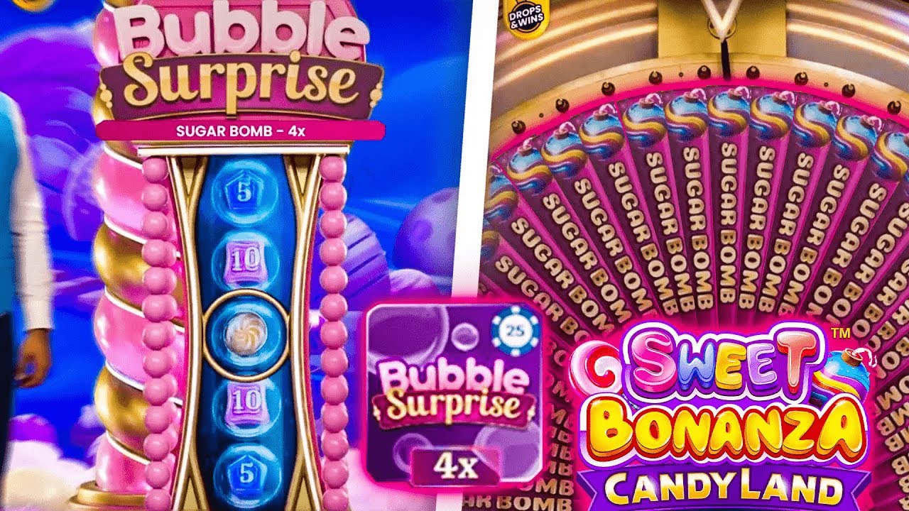 4X SUGAR BOMB HITS BUBBLE SURPRISE SWEET BONANZA CANDYLAND! (LIVE GAME ...