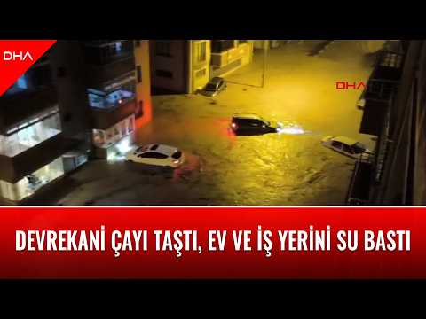Kastamonu'da Cide'de sağanak; Devrekani Çayı taştı, ev ve iş yerini su bastı