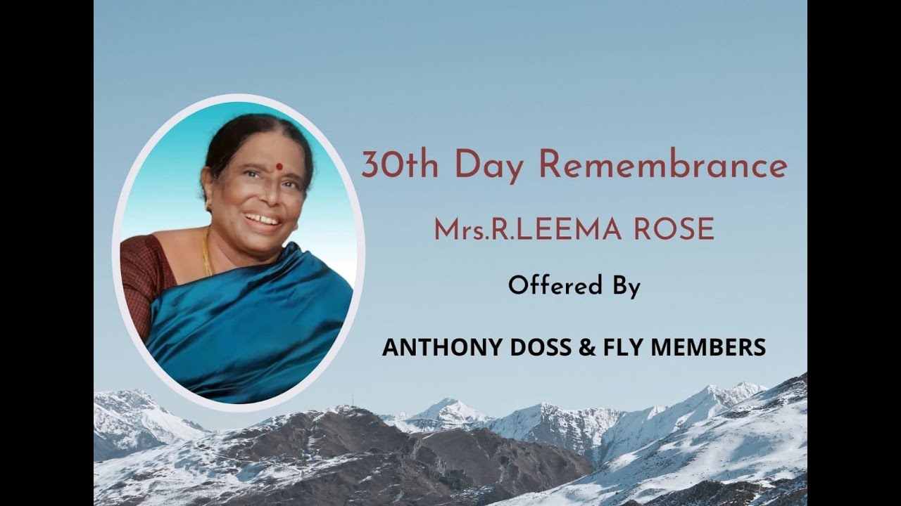 🔴LIVE Mrs. R. Leema Rose 30th Day Remembrance Mass @11:00AM 5th July ...