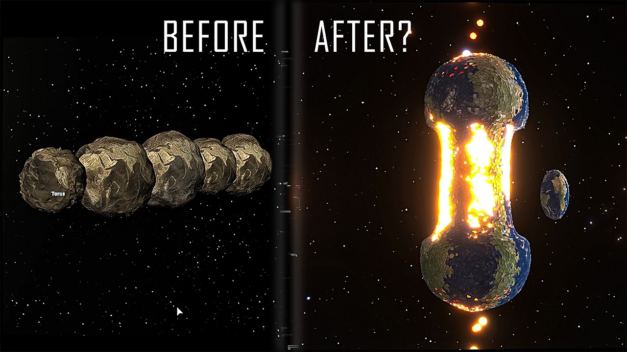 I Transformed Earth into 6 BIZARRE SHAPES... and THIS Happened! - YouTube