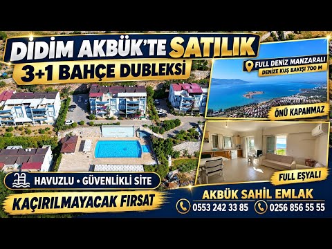 AKBÜK’TE FIRSAT! 6.500.000 TL’YE FULL DENİZ MANZARALI 3+1 BAHÇE DUBLEKSİ