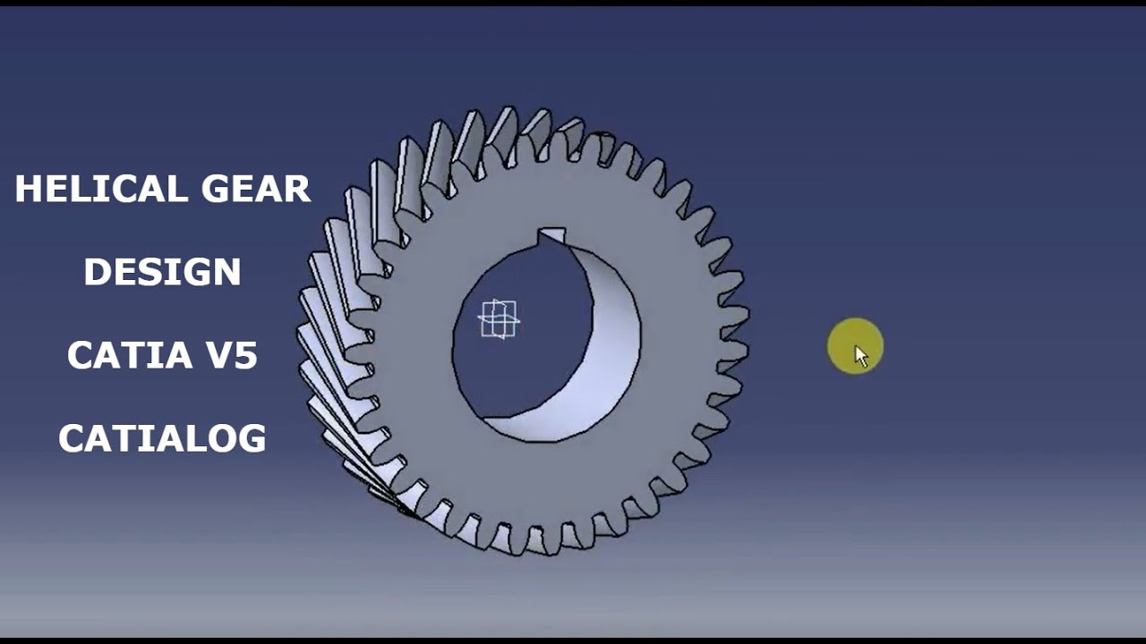Helical Gear Design - CATIALOG - YouTube