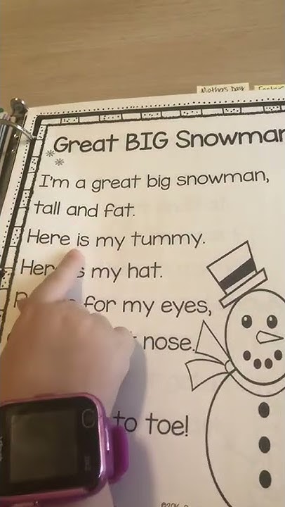 Poem of the Day: Great Big Snowman - YouTube