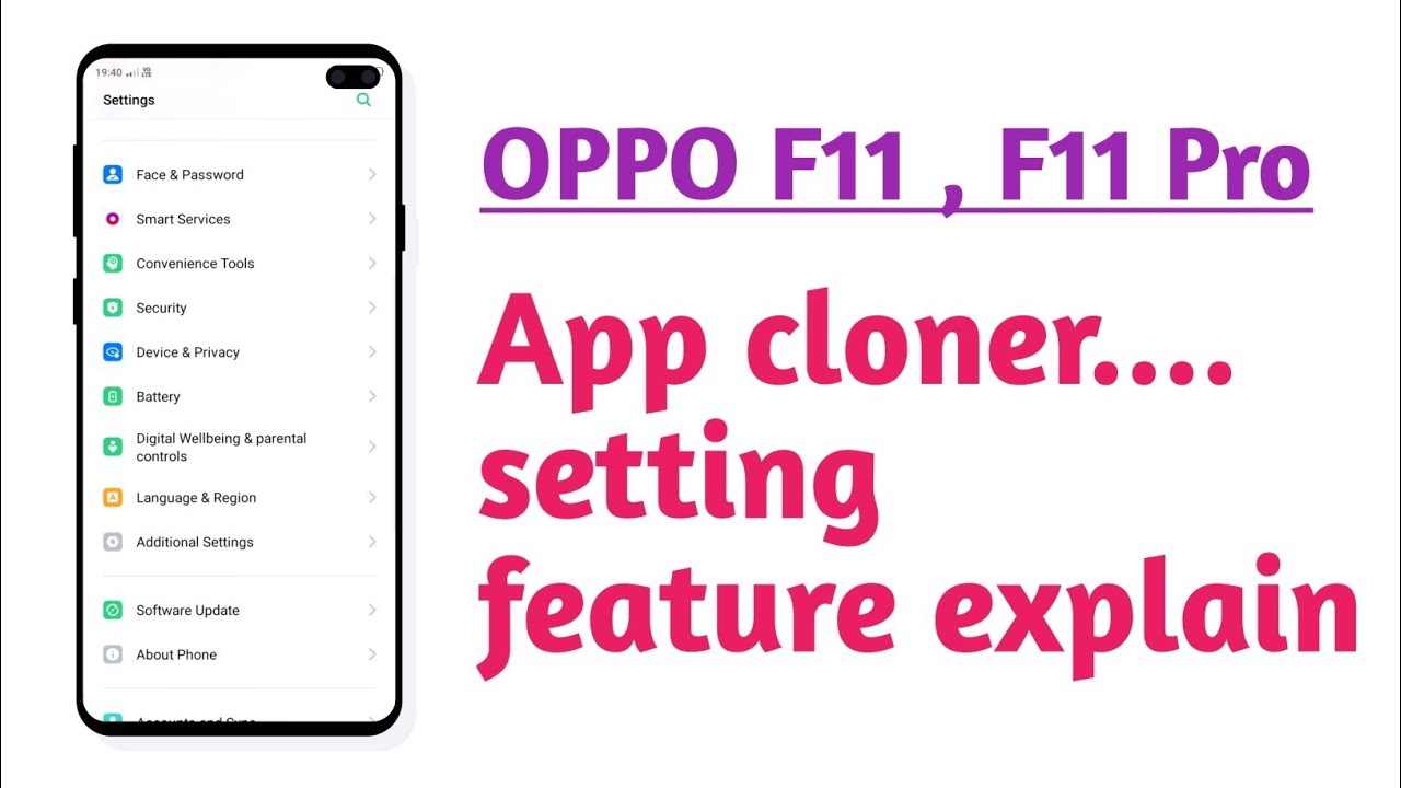 OPPO F11 , F11 Pro , App cloner setting features explain tips and ...