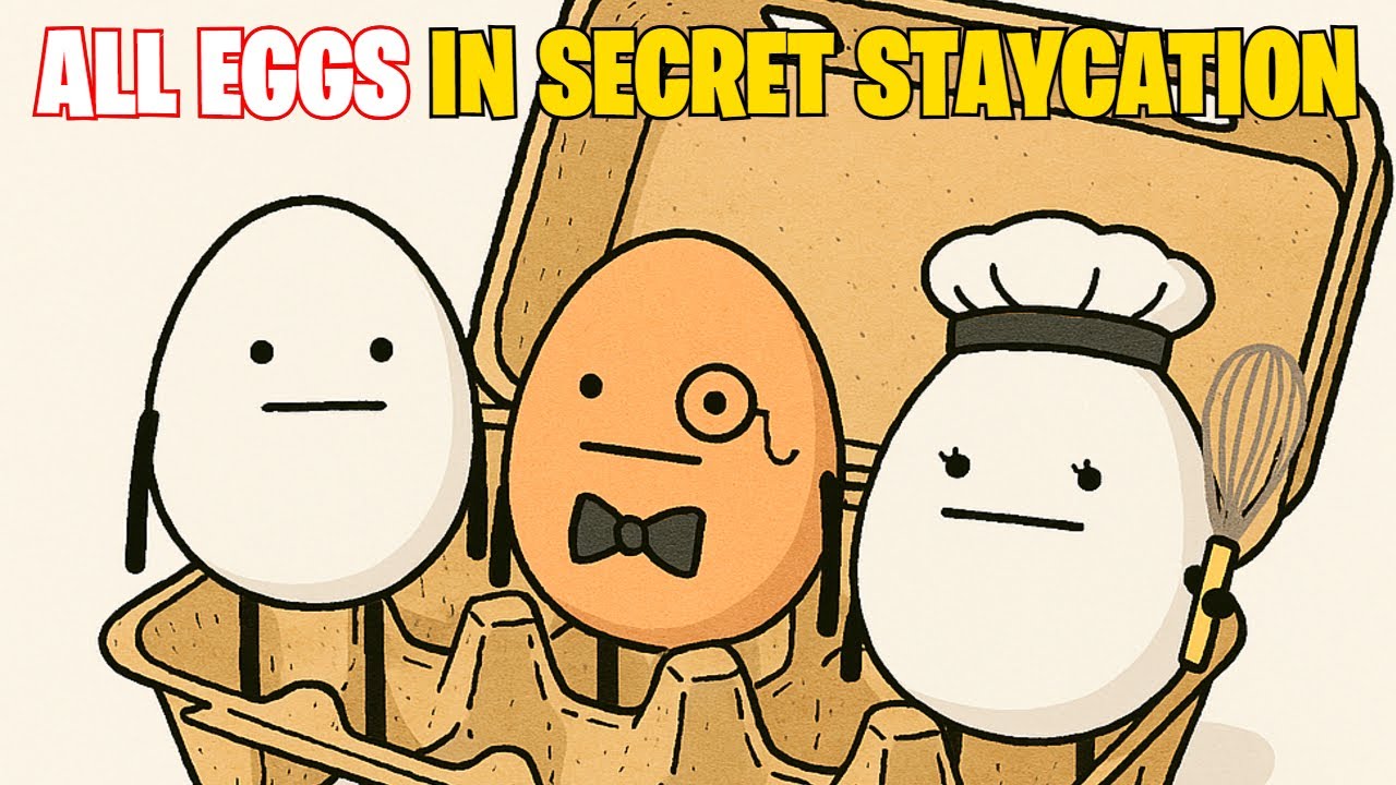 SECRET STAYCATION | ALL EGGS IN SECRET STAYCATION! - YouTube