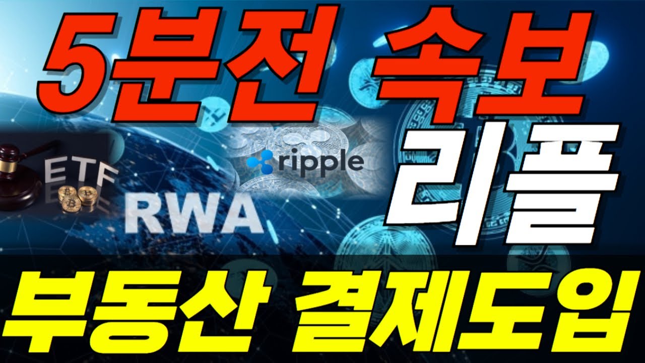 리플코인 부동산 결제도입!!홍콩에서 ETF까지 진행됩니다!! 리플RWA가 현실이되는구나..!! - YouTube