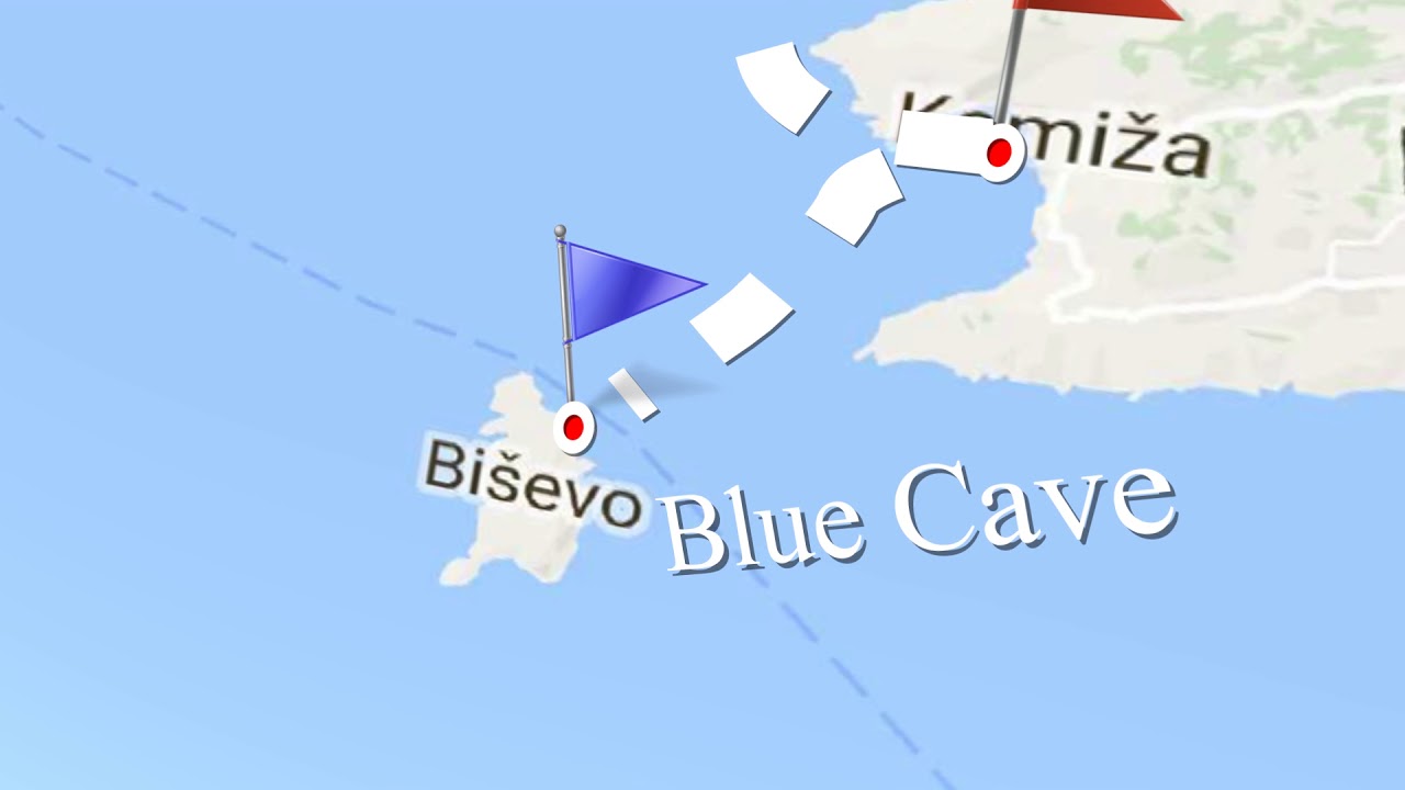 DeLuxe Blue cave tour Croatia animated map - YouTube