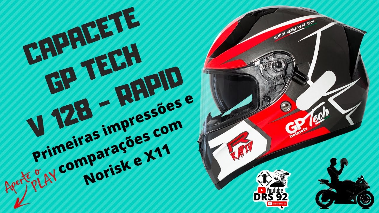 Capacete GP Tech - V 128 Rapid - Review e Opinião - YouTube