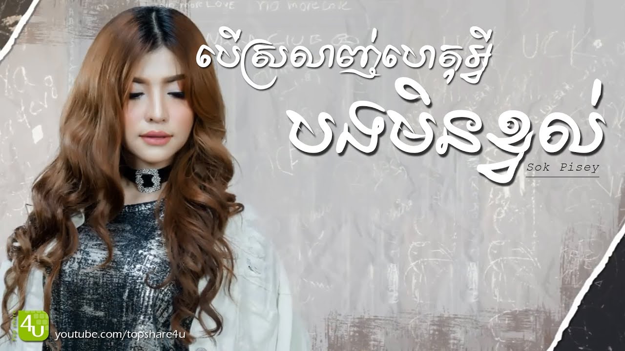 បើស្រលាញ់ហេតុអ្វីបងមិនខ្វល់ - Sok Pisey [Lyric Audio] - YouTube