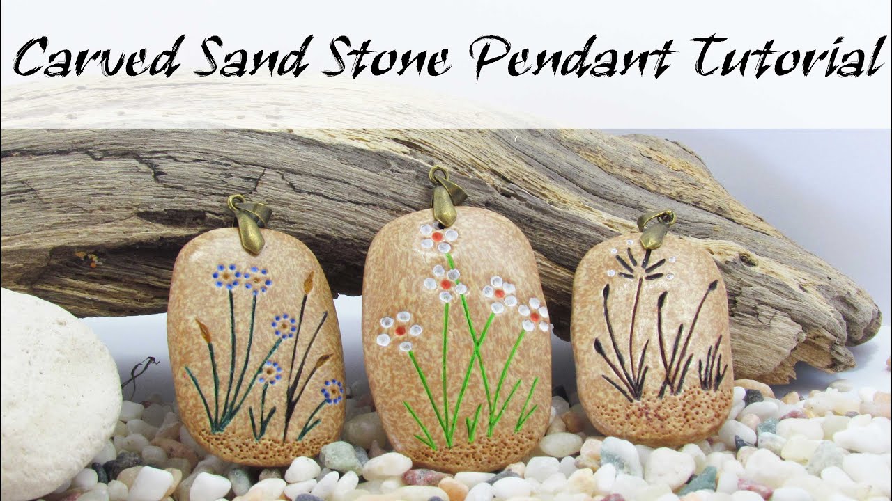 Polymer Clay Project: Carved Sand Stone Pendant Tutorial - YouTube