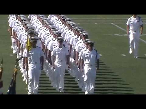 SUNY Maritime Indoc Graduation 2013 - Start of Pass and Review Section ...