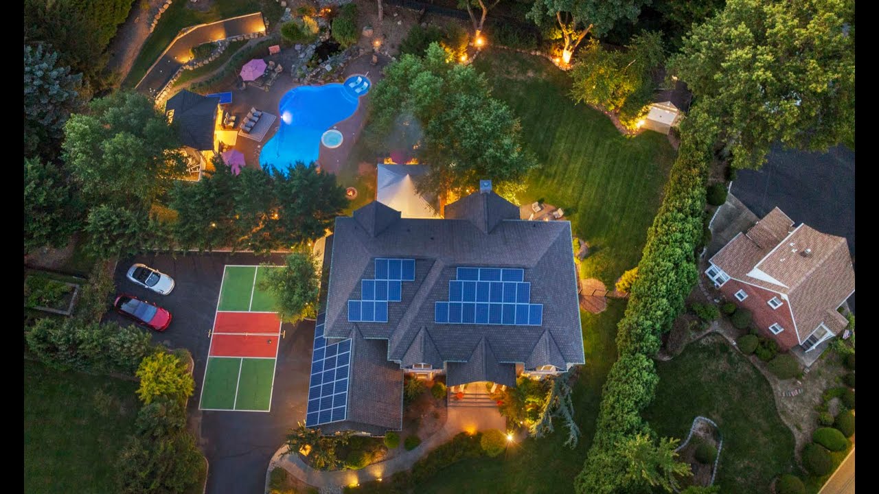 Home Video Tour Smart Home Solar PickleBall Court Pool Cabana Outdoor ...