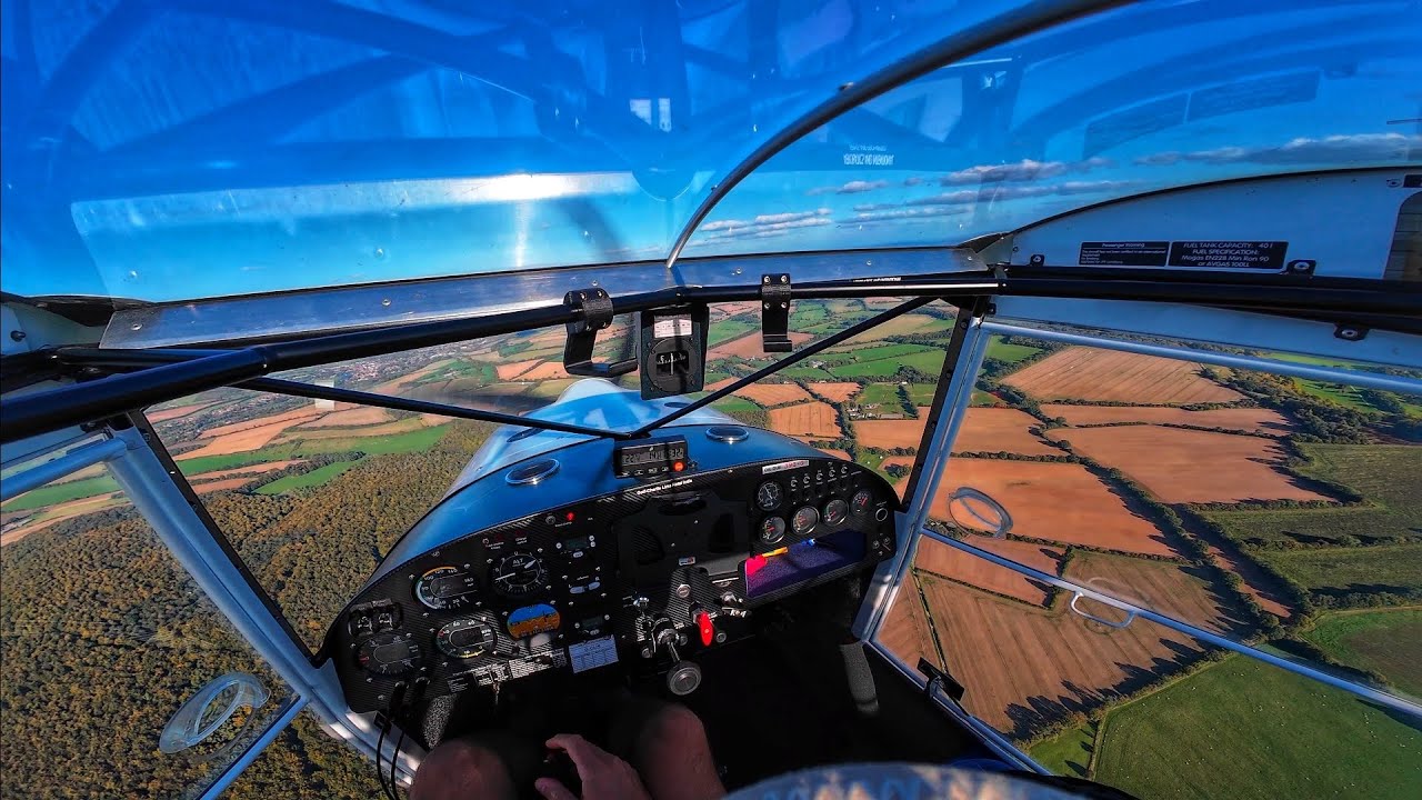 Low level flight and circuits in the Eurofox - YouTube