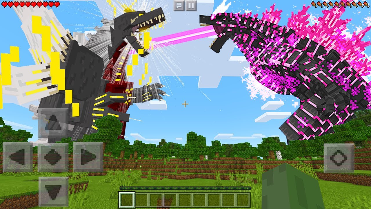 I Found EVOLVED GODZILLA vs SPACE GODZILLA in Minecraft Pocket Edition ...