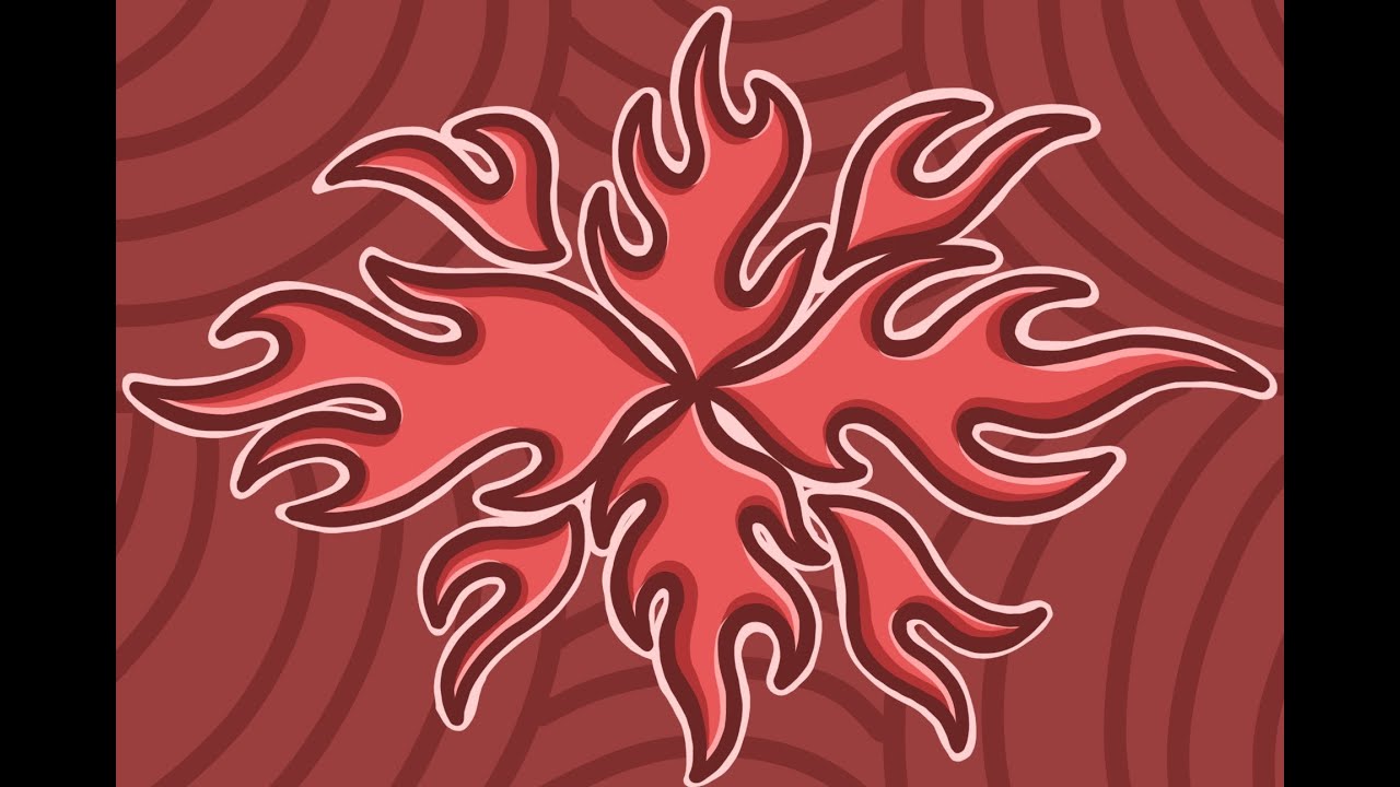 Menggambar ornamen api - YouTube