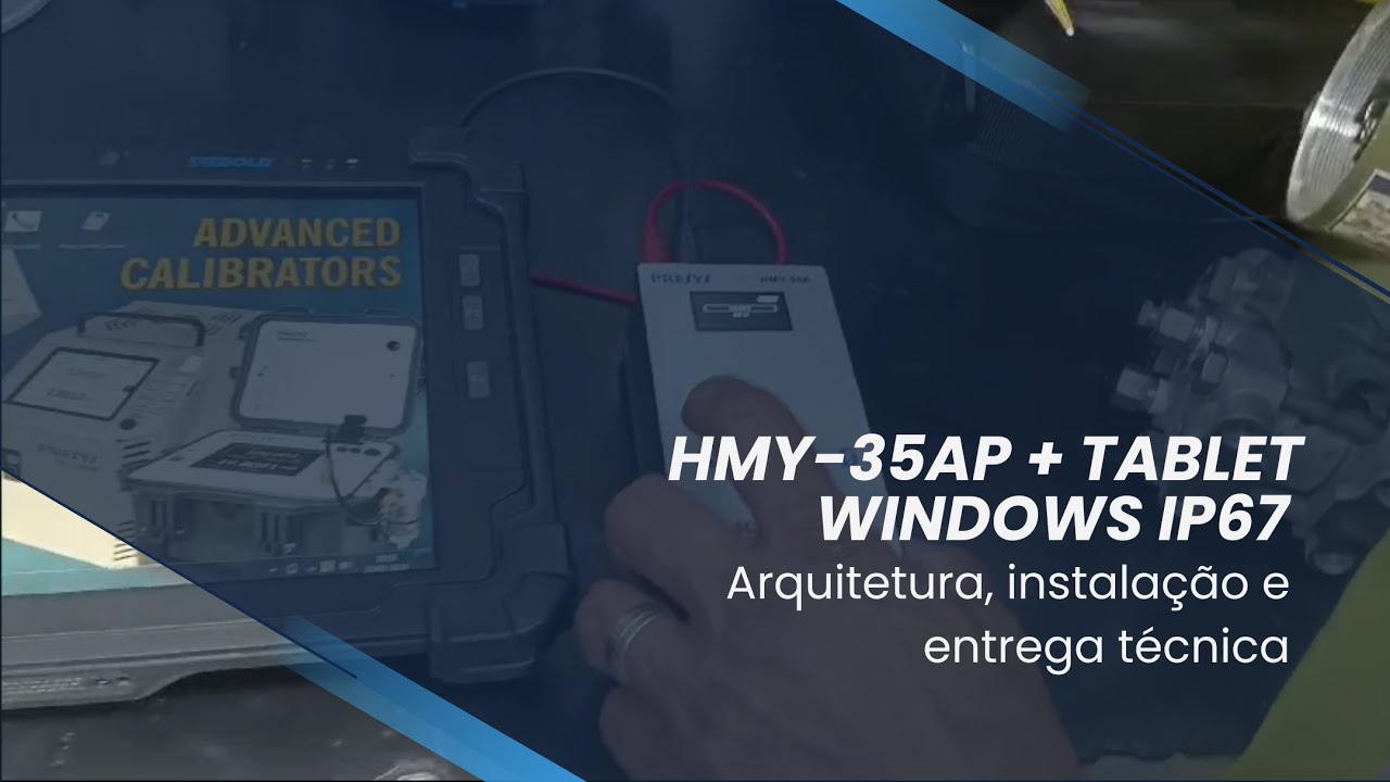 Entrega técnica do configurador Hart portátil HMY-35AP Presys e Tablet ...