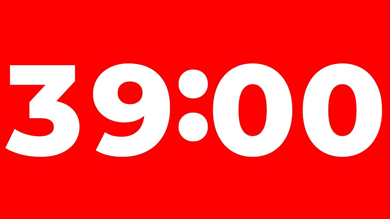 39 Minute Timer Without Music | Perfect for Study and Work - YouTube