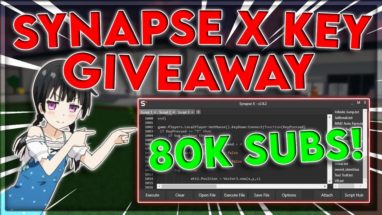 Free Synapse X Keys + Robux Giveaway | 80K Subscriber Special | ♥ THANK ...