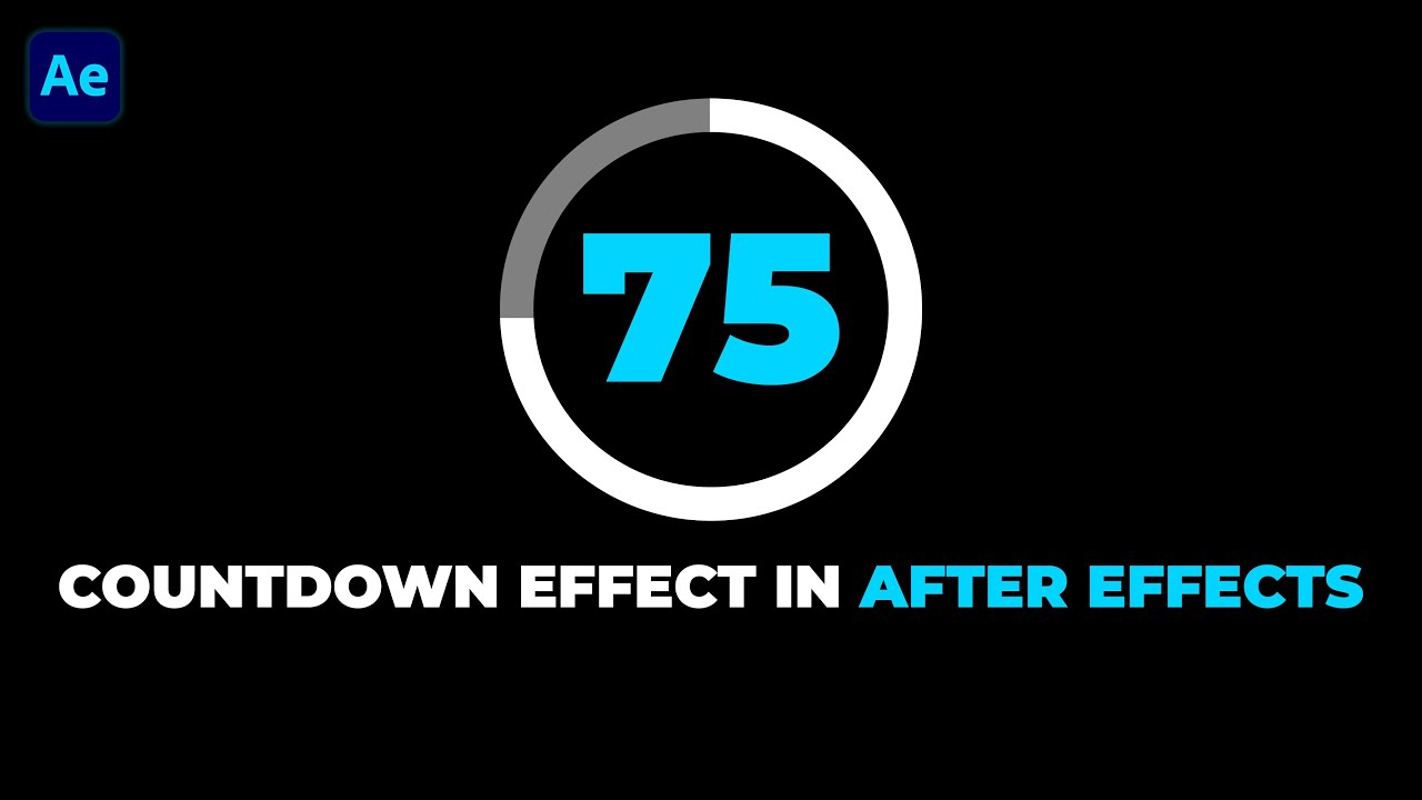 How to Make Countdown Effect in After Effects - YouTube