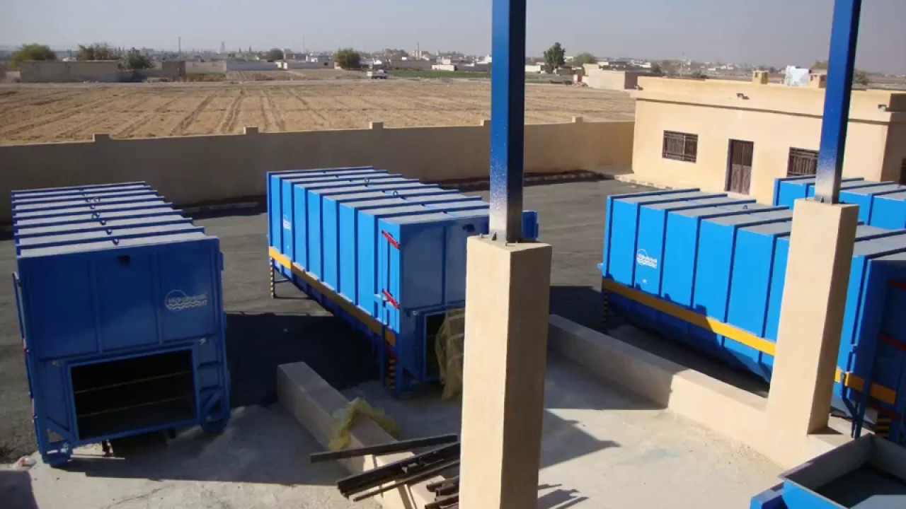 Şahlan Stationary Roll Off Compactor and Waste Transfer Station - YouTube