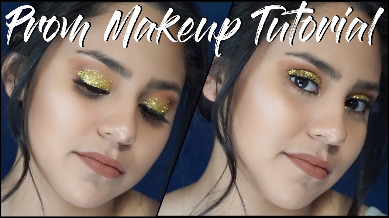 PROM 2017: GOLDEN GLITTER EYE MAkeup Tutorial | TOO GLAM - YouTube