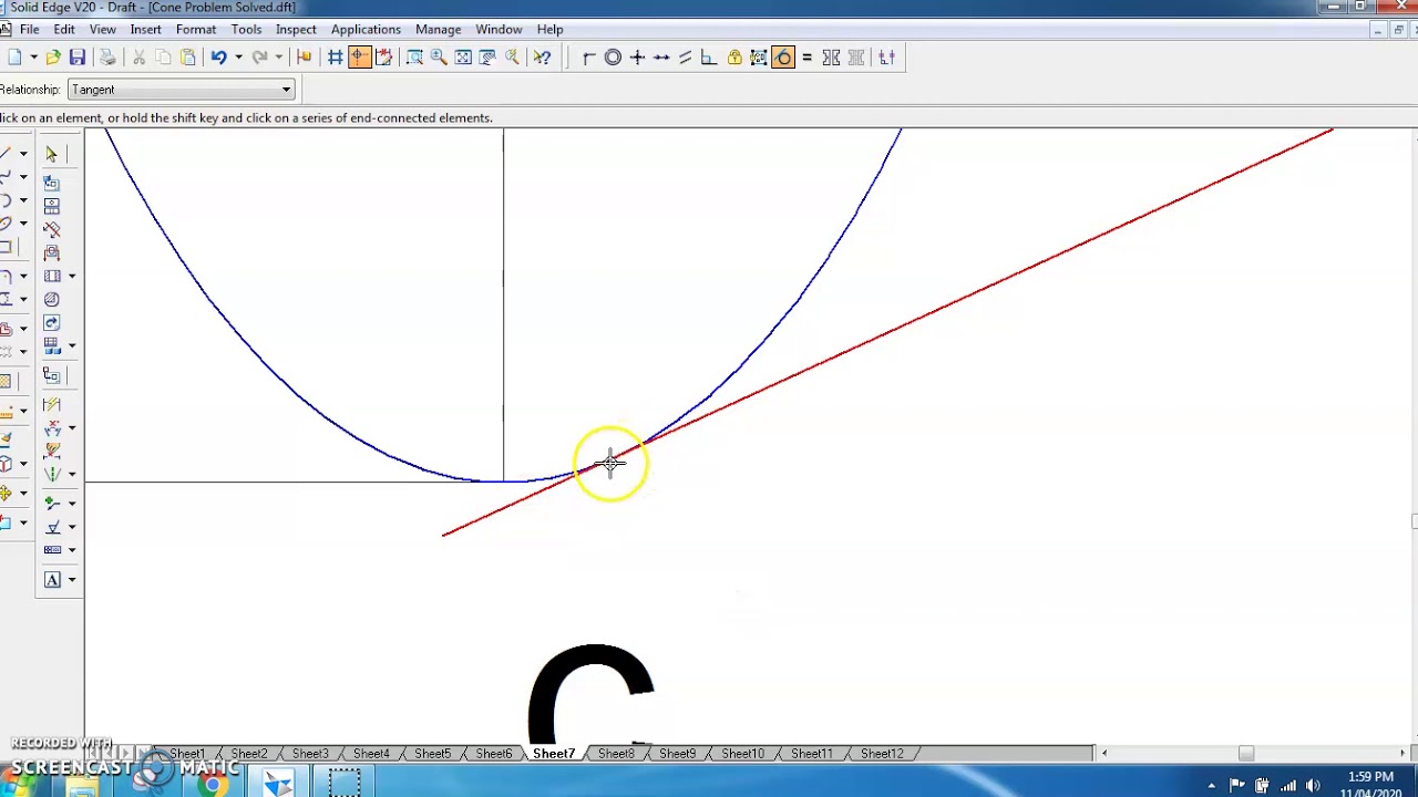 Engineering Graphics | Projections of Solids | Cone Step by Step - YouTube