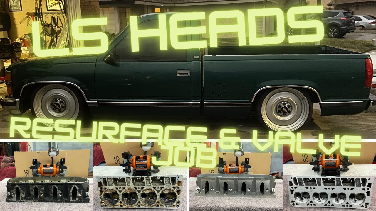 LS heads resurface & valve job - YouTube