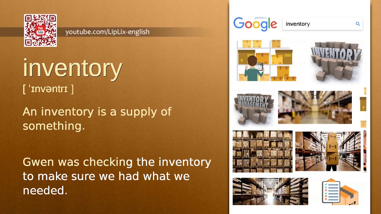 Inventory : C1 level english vocabulary lesson, www.LipLix.com - YouTube