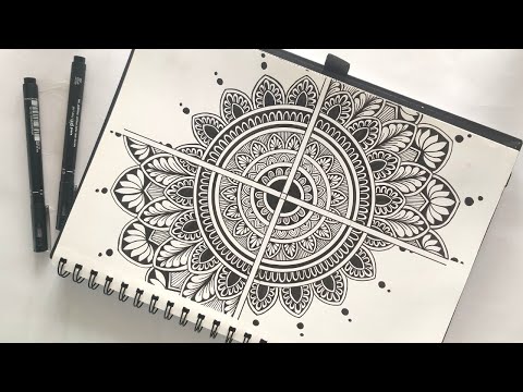 How to draw Mandala art || beautiful Mandala art || Zentangle art ...