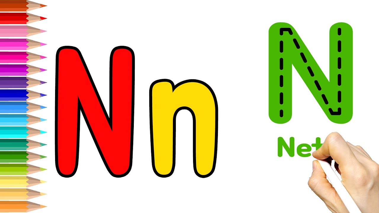 유아와 아이들을 위한 점선따라 영어 알파벳 쓰기 red, blue,yellow,green color abcd English ...