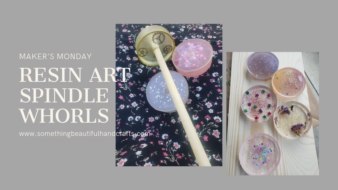 Resin Spindle Whorls: Spindle Spinning Yarn - YouTube