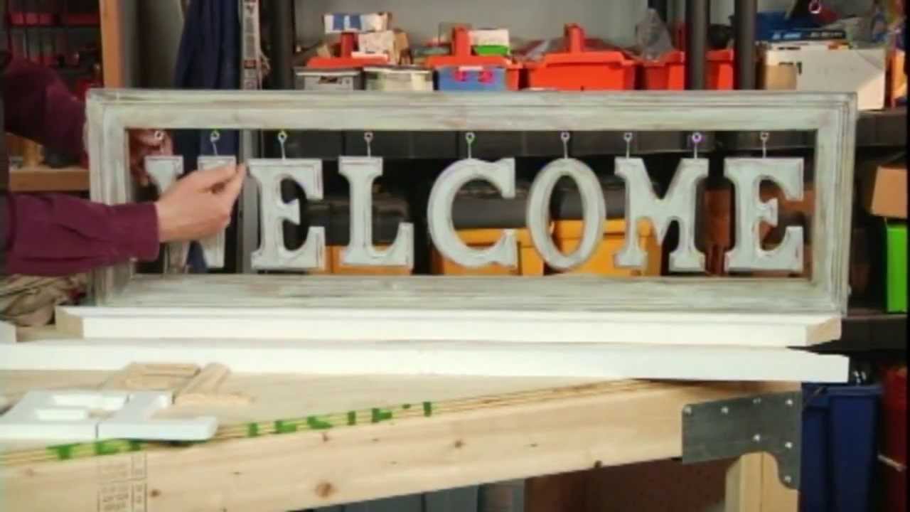 How to make a hanging welcome sign - YouTube