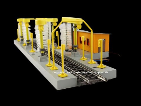 Herkat 1101, H0 1:87, Zugwaschanlage mit elektrischer Bürstenfunktion ...